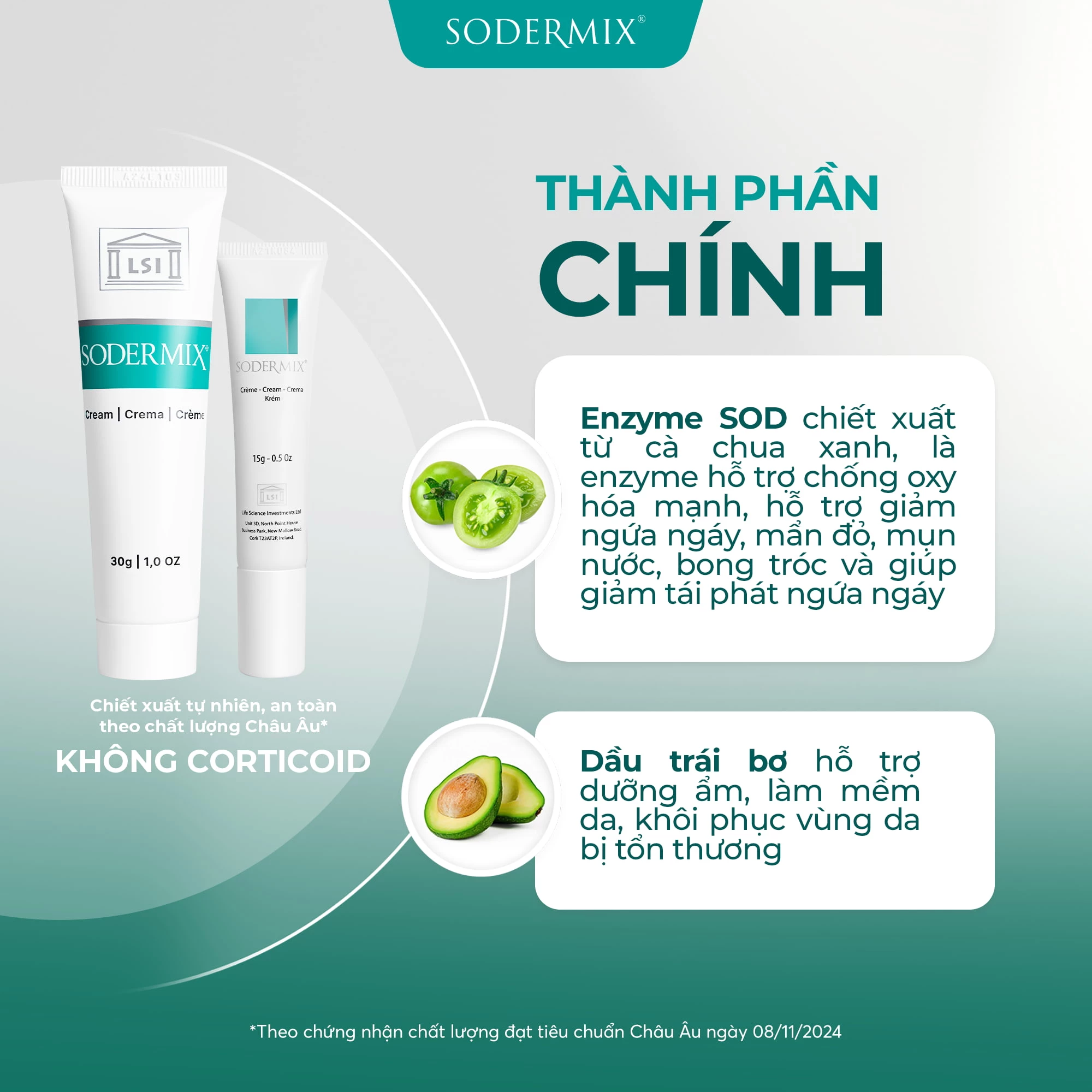 Kem bôi da SODERMIX® - Nhập khẩu nguyên hộp từ Pháp